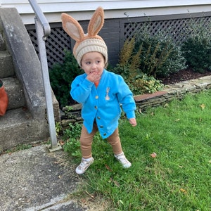 Embroidered Peter Rabbit baby Boys Knitted Romper Long - Etsy