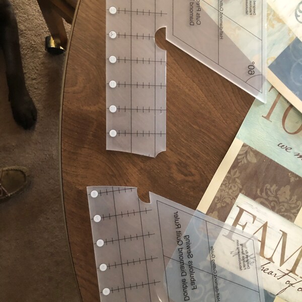 Fabulous Sewing Double Diamond Quilt Ruler, Rotary Cutter, Patchwork ...