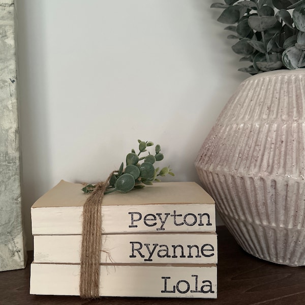 Personalized Stamped Books With Family Names, Books With Names ...