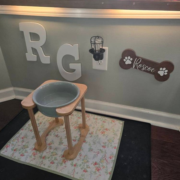 Dog Bone With Name, Dog Name Sign, Dog Name Plate for Wall ...