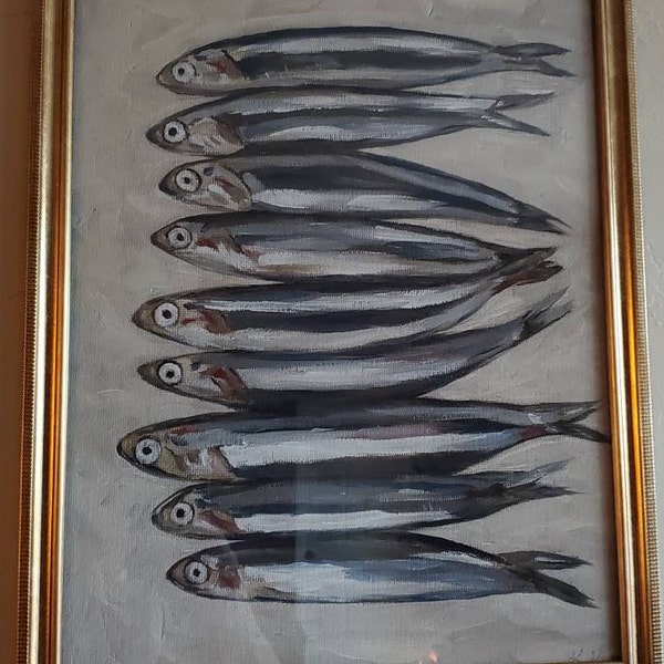 SARDINES Art Print Unframed Oil Painting Print Oil Painting Still Life ...