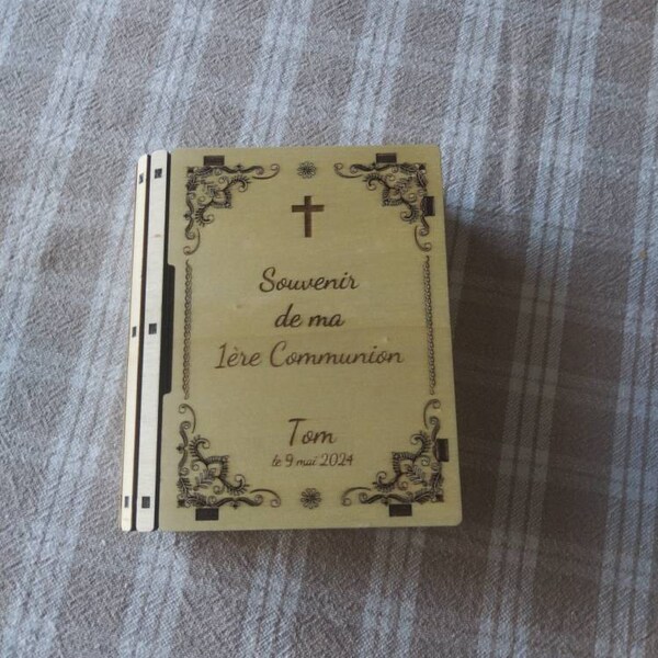 Slider Book Box Laser Cut Svg Files, Wood Gift Slider Book Box, Vector ...