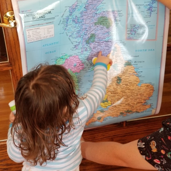 United Kingdom and Ireland Wall Map Poster - Etsy