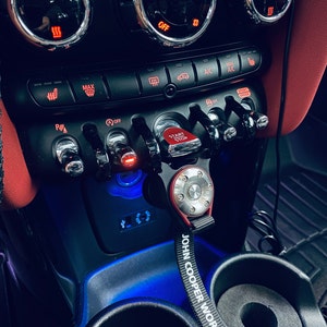 MINI Cooper Sunglass Clip Dash Holder Mount felt Lined fits Most Size ...