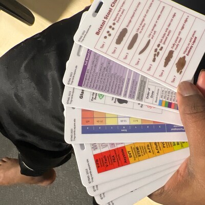 Set of 10 Healthcare, Nursing, Medical Educational Pocket Cards ...