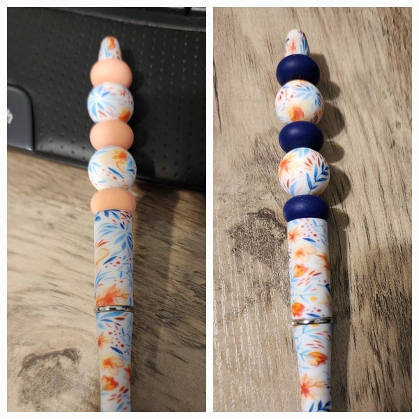 New Mini Beadable Pens , DIY Metal Blank Beadable , Silicone Beads to ...