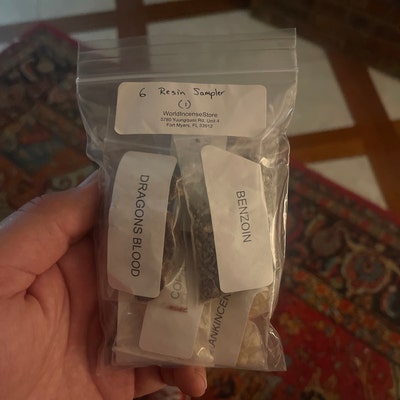 Resin Incense Sampler Set of 6: Frankincense Myrrh Opoponax Benzoin ...