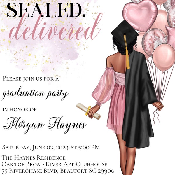 Personalized Graduation Invitation, Class of 2025 Graduation Party, She ...