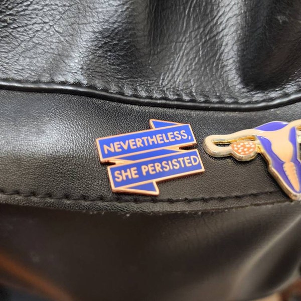 Nevertheless, She Persisted Feminist Pin, Elizabeth Warren Enamel Pin ...