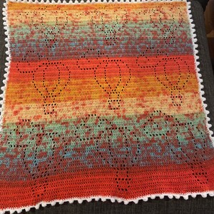 Aria Blanket Filet Crochet Blanket Pattern Baby Blanket - Etsy