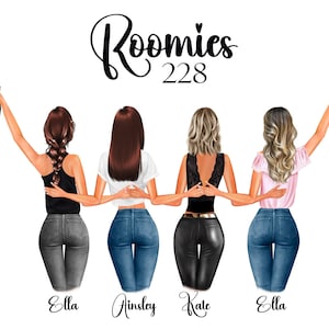 Roommate Gift Custom Roommates Print Personalized Roommate Gift Dorm ...