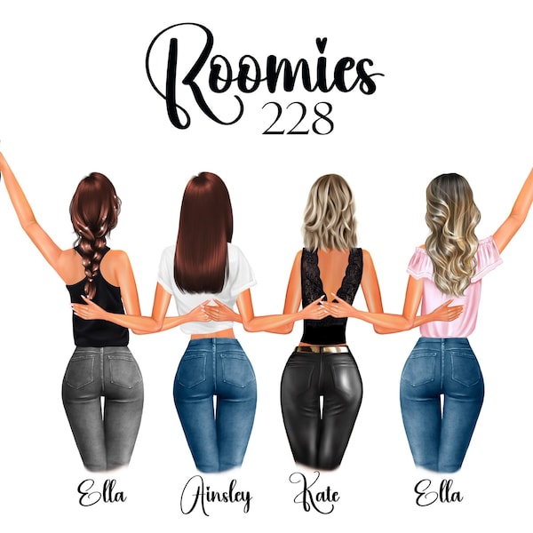 Roommate Gift Custom Roommates Print Personalized Roommate Gift Dorm ...