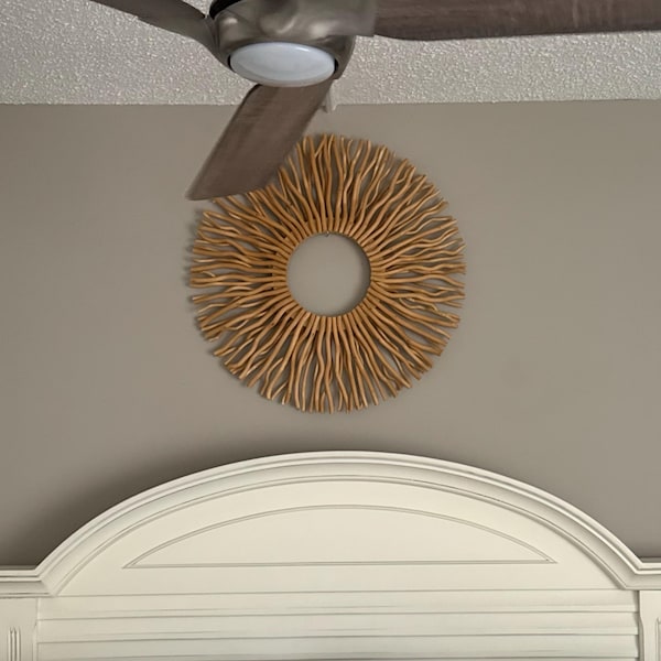 Authentic Mulberry Wall Decor-round Sunburst Decoration-handcrafted ...