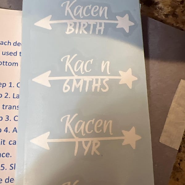 20 Vinyl Height Markers for Growth Chart Ruler, Vinyl Decal, Add on ...