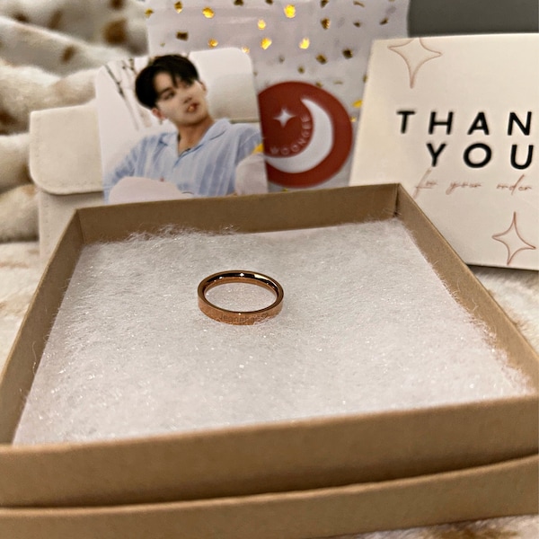 SEVENTEEN RING/ Personalized Ring, Subtle Engraved Ring, OUTSIDE Only ...