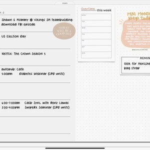 10 Tabs 54 Page Template Digital Notebook Minimalist Trendy Retro Style ...