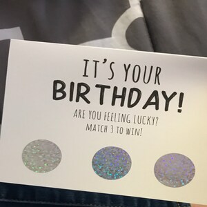 Funny Birthday Scratch off Card Card for Husband Card for - Etsy