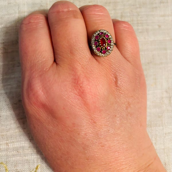 Ruby Ring, Handmade Women's Ring, Turkish Handmade Ring, Authentic Ring ...