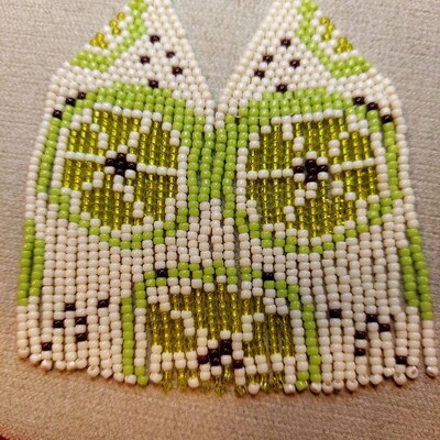 Fishtail Seed Bead Earring Pattern Brick Stitch Crescent Moon - Etsy