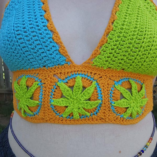 Marijuana Leaf Granny Square Crochet Pattern (PDF Pattern) - Etsy