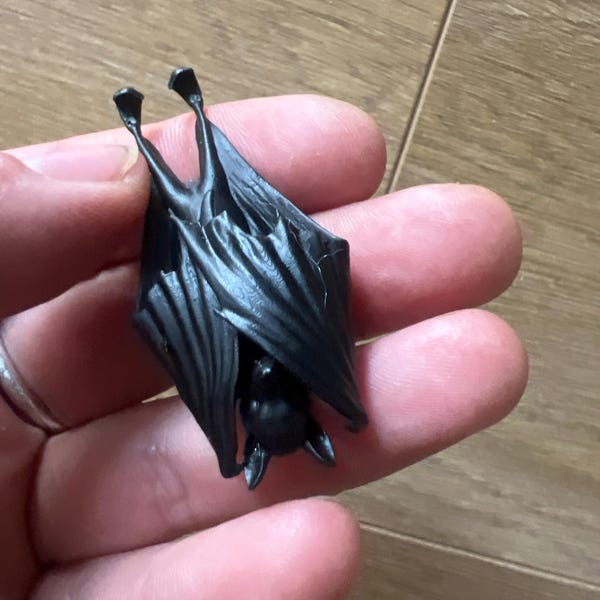 Delightful Hanging Bat Figurine 6cm Wide | Unique Decor | Miniature ...