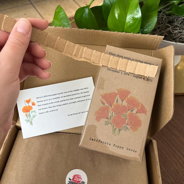 Custom Bulk California Poppy Seed Packets – Wedding Favors, Birthday ...