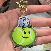 BFDI Keychains 2.5 Acrylic Firey, Bubble, Teardrop, Golfball ...