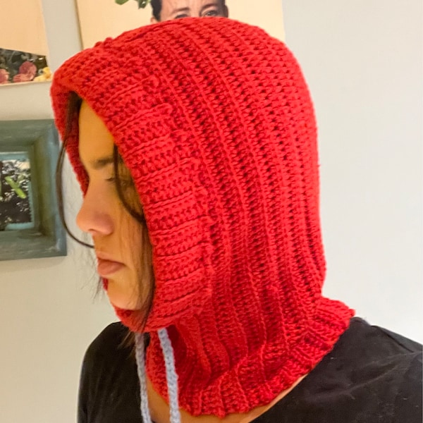 The Ribby Balaclava Crochet Pattern (digital Balaclava Hood Crochet ...