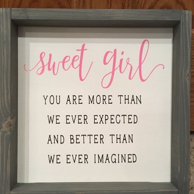 Sweet Girl SVG, Baby Girl Svg, Nursery Sign Svg, Cut File for Daughter ...