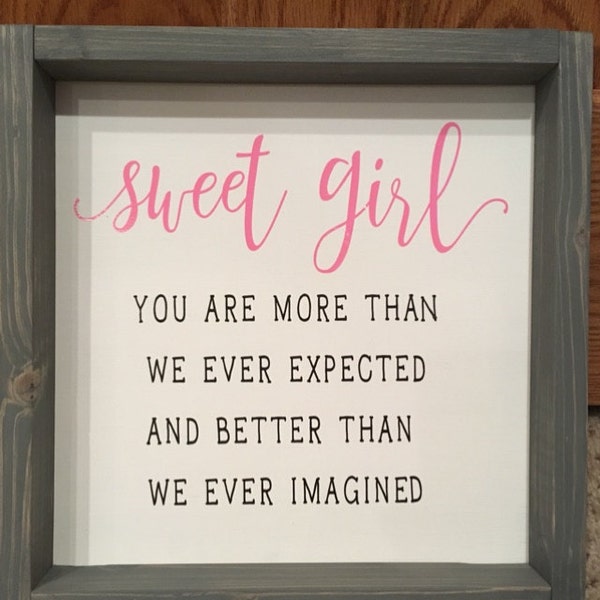Sweet Girl SVG, Baby Girl Svg, Nursery Sign Svg, Cut File for Daughter ...