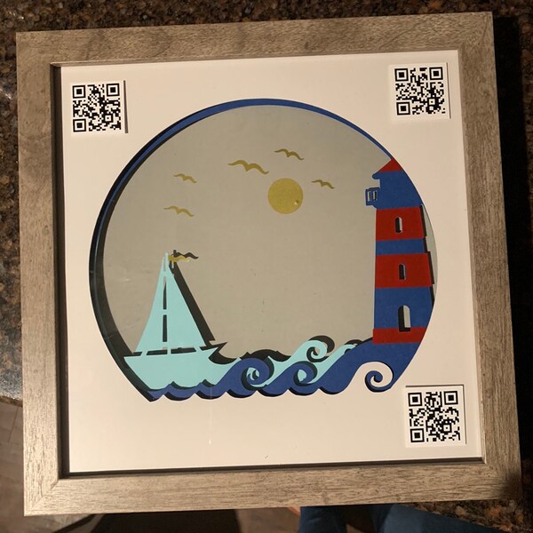 Sea Shadow Box SVG, 3d Papercut SVG, Layered Paper Art Template, Scroll ...