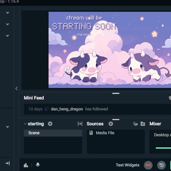 Animated Dreamy Cows Twitch Screens / Cute Twitch Screens / Custom ...