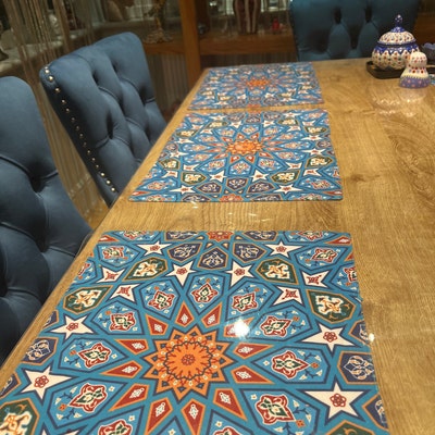 Placemats / Mediterranean Persian Pattern Placemats Set of 2, 4, 6 ...