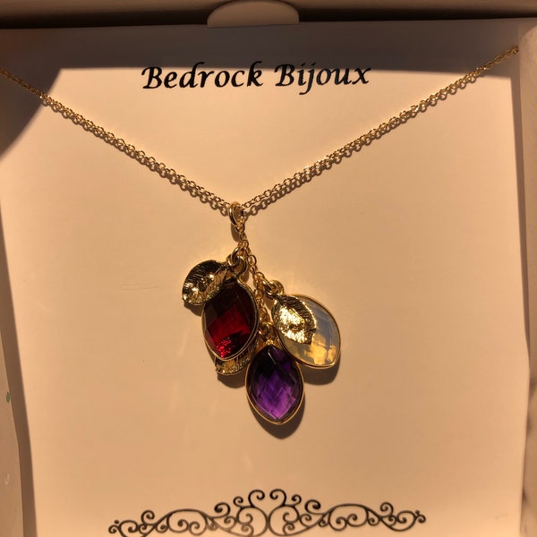 Birthstone Necklace Personalized Gift for Wife Custom Mothers Necklace ...