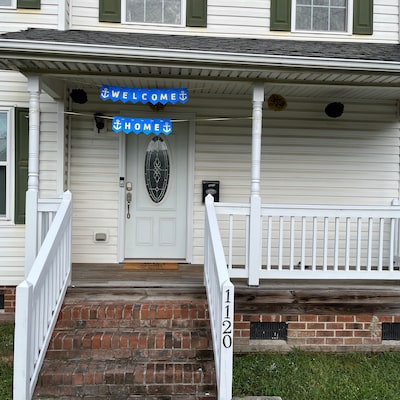 Navy Welcome Home Banner - Etsy