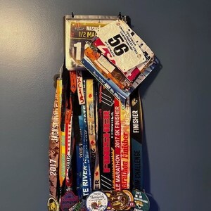 3 in 1 Shadow Box Display race Bib, Medal, Photo - Etsy