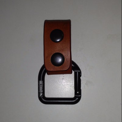 2 Short Leather Belt Loop Attachment for Leather Sheaths Dk Brown Brown ...