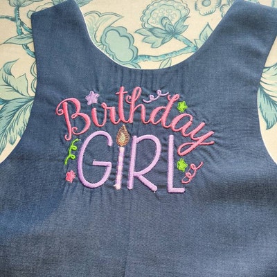 Birthday Girl Digital Machine Embroidery Design 6 Sizes, Birthday ...