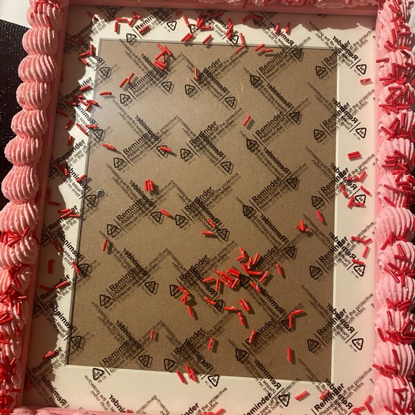 Fake Cake Photo Frame 4x6 & 8x10 Pink, Lilac, Blue, White With ...