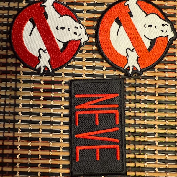 Set of Two No Ghost Logo Patches and One Custom Name Patch Value Pac ...