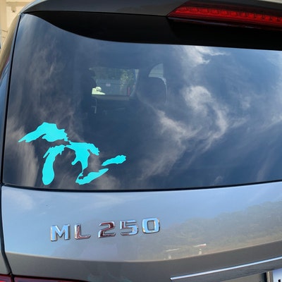 Michigan Great Lakes Decal, Great Lakes Car Decal, Multiple Sizes and ...