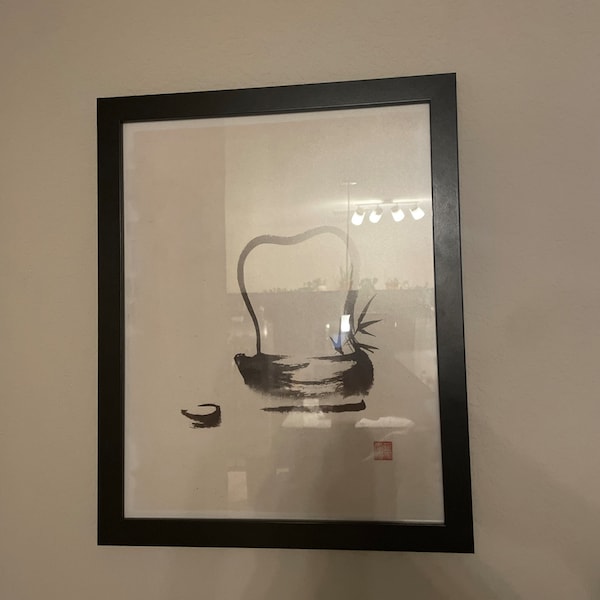 Heron Painting,heron Sumi-e Painting, Sumi-e Painting, Zen Wall Art ...