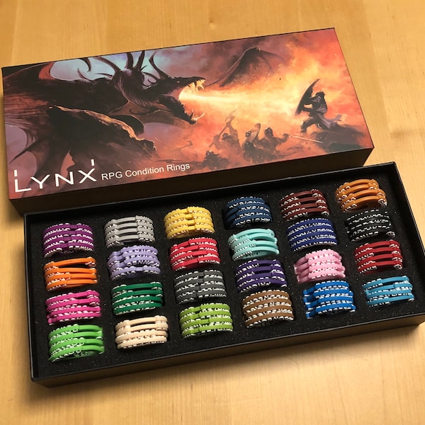 DND Miniatures Condition Rings With Box - 96 Markers to Track 24 ...