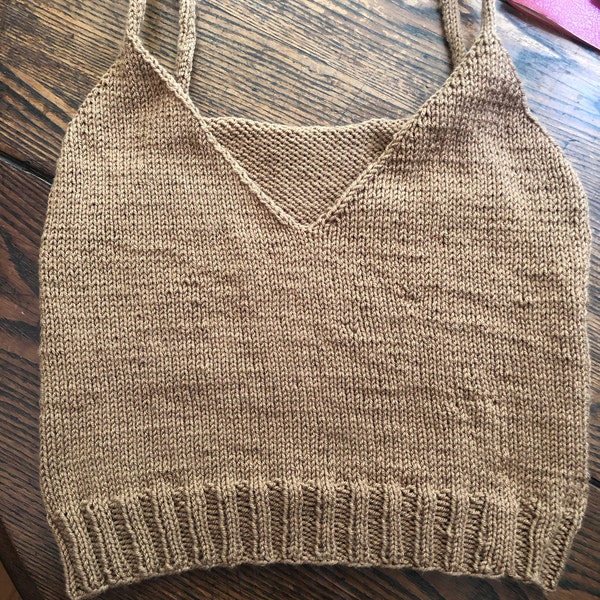 Knitting Pattern | Basic Bralette | Knit Crop Top | Knit Top Pattern - Etsy