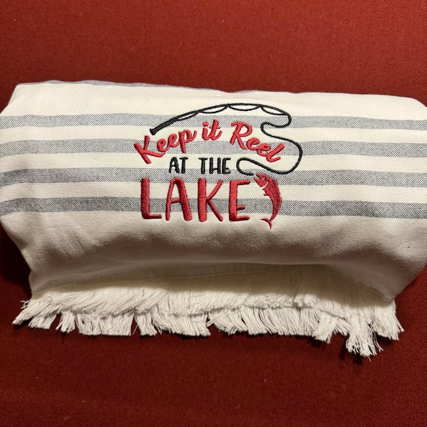 Lake Fishing Machine Embroidery Designs, Lake Embroidery Sayings, Fish ...