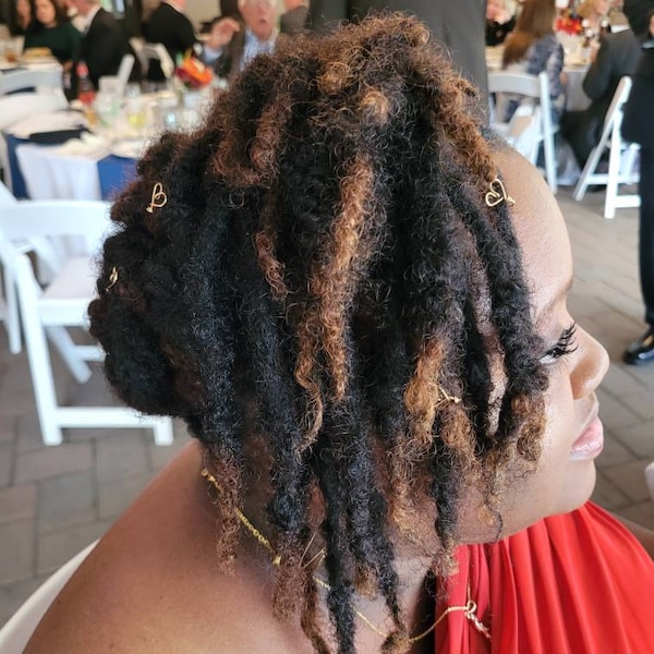 Handcrafted Heart Loc Jewelry, Heart Loc Cuff, Wedding Hair Accessories ...