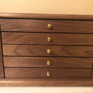 Handcrafted Cherry Jewelry Box 3 Drawers | Etsy