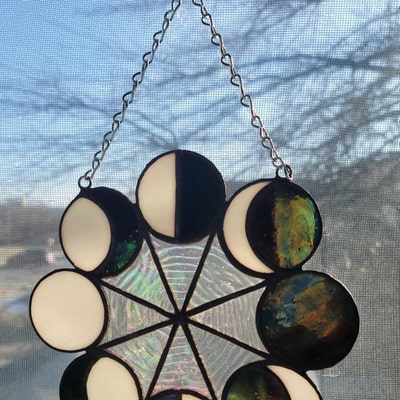 Moon Phases Stained Glass Pattern Pdf, Jpg, Psd, Svg and Png Digital ...
