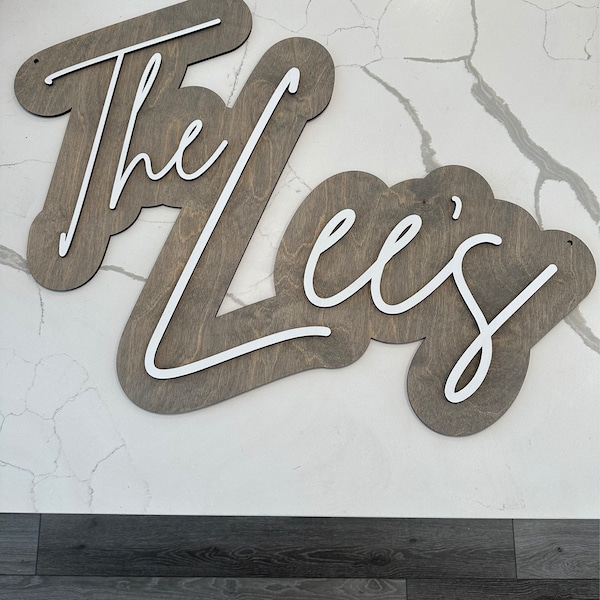 Large Last Name Sign | Wedding Name Sign | Wood Last Name Sign ...