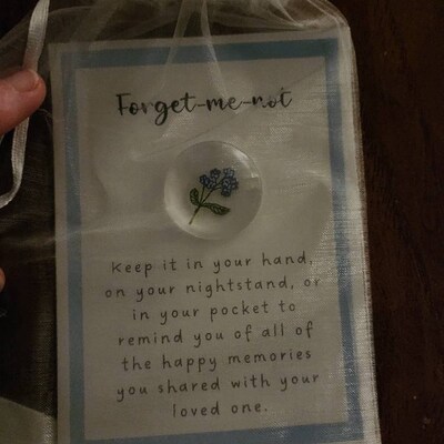 Forget-me-not Glass Gem, Angelversary, Remembrance Gift, Condolence ...